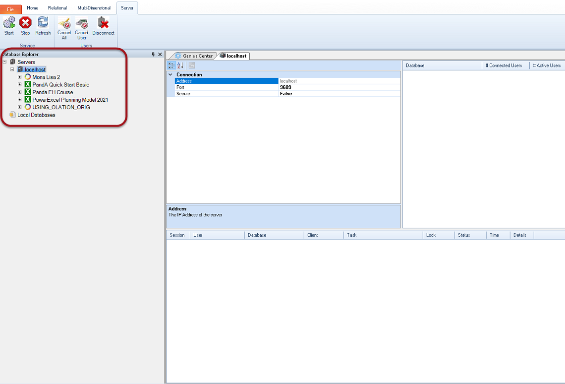 Control Panel Window