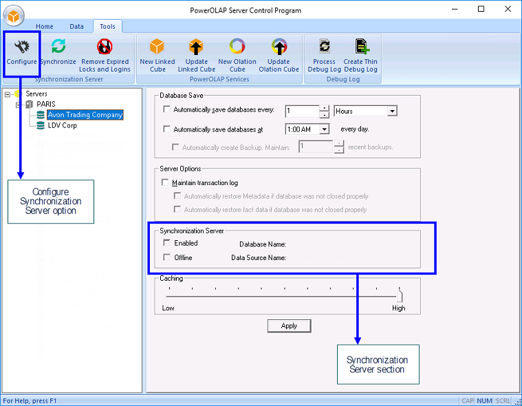 Creating a New Synchronization Server