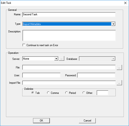 Import Metadata